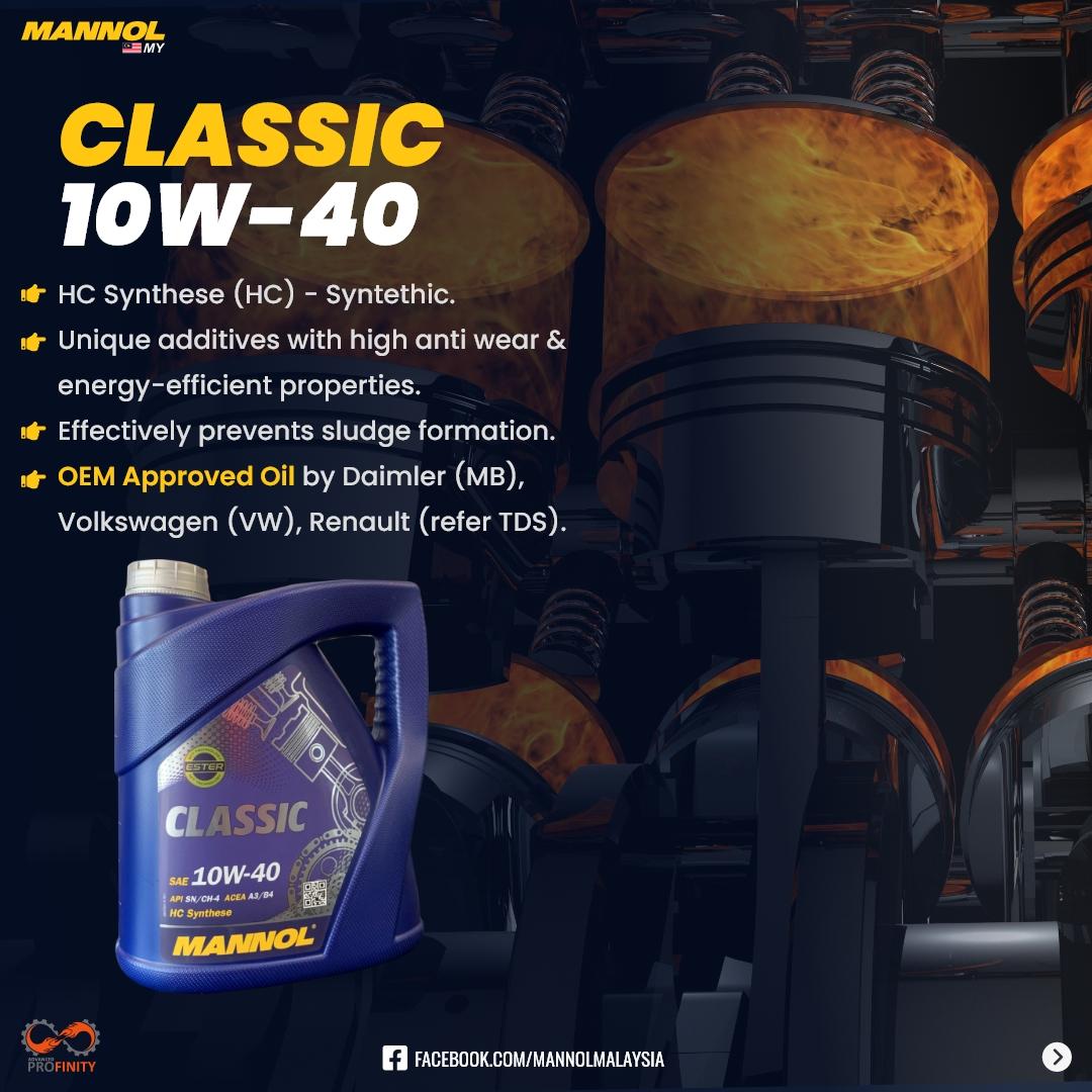 Mannol 10W-40 Selection. | Mannol Malaysia